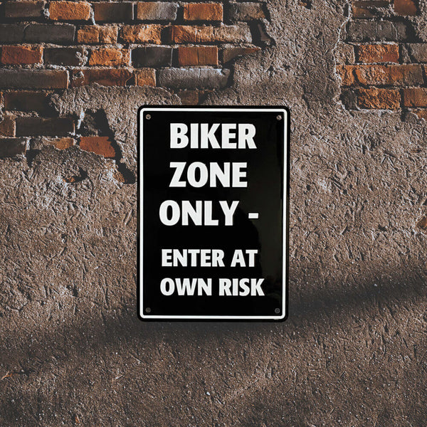 Bike It Aluminium Parking Sign - Biker Zone Only | Laguna Direct