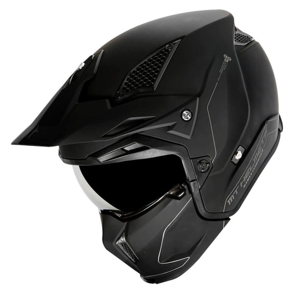 MT Streetfighter Modular Helmet Matte Black | Laguna Direct