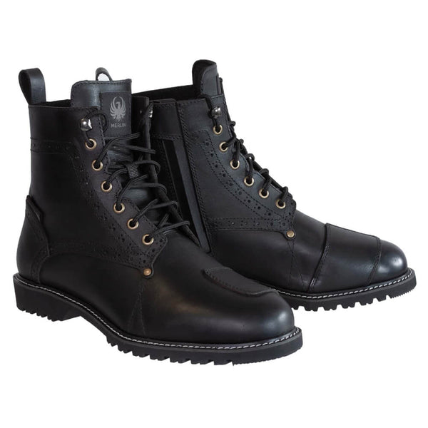 Merlin Derby Brogue D3O Waterproof Boots Black | Laguna Direct