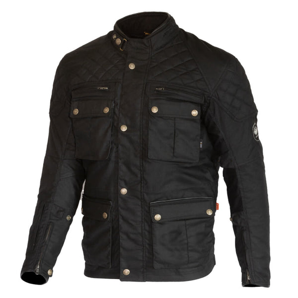 Merlin Edale II Cotec Wax D3O Jacket Black | Laguna Direct