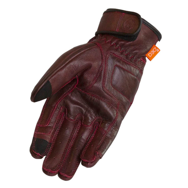 Merlin Glory Leather Motorcycle Gloves Oxblood | Laguna Direct