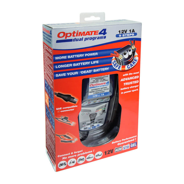 OptiMate 4 Dual Program 12V Battery Charger / Optimiser | Laguna Direct