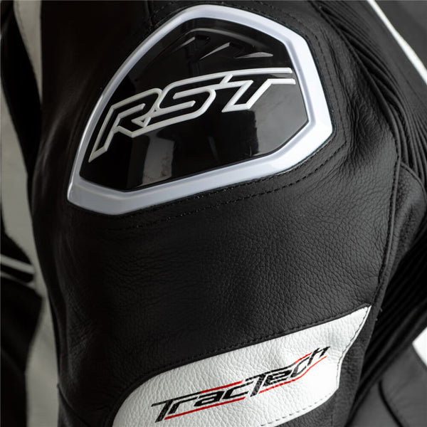 RST TracTech Evo 4 CE Leather Jacket Black / White | Laguna Direct